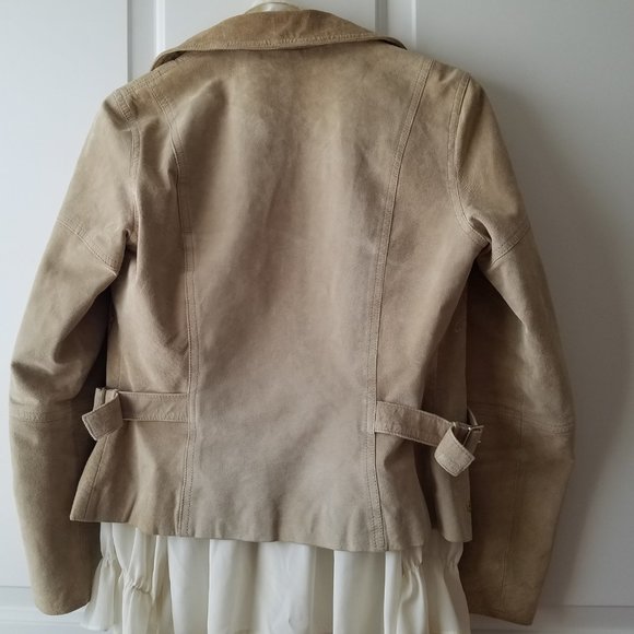 Together | Jackets & Coats | Beautiful Genuine Leather Suede Cream ...